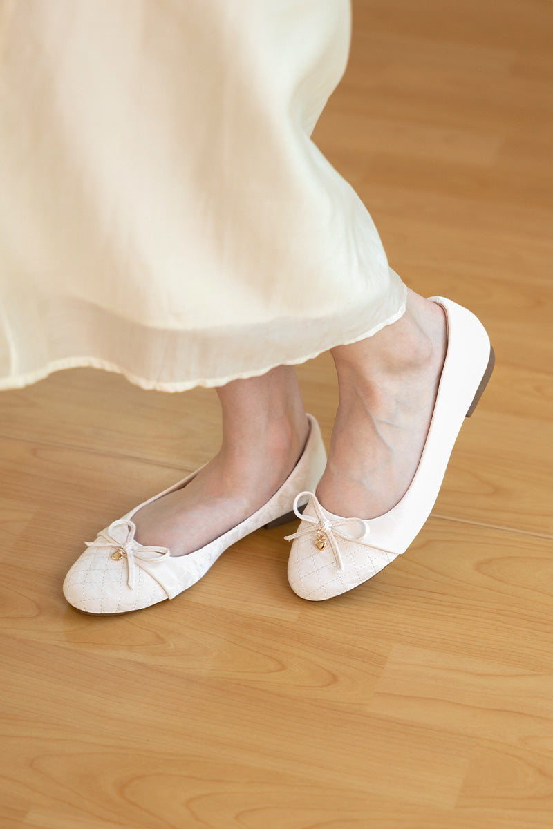 Soren Cloud Ballet Flats in Waterproof Satin Cream – Sunday Staples